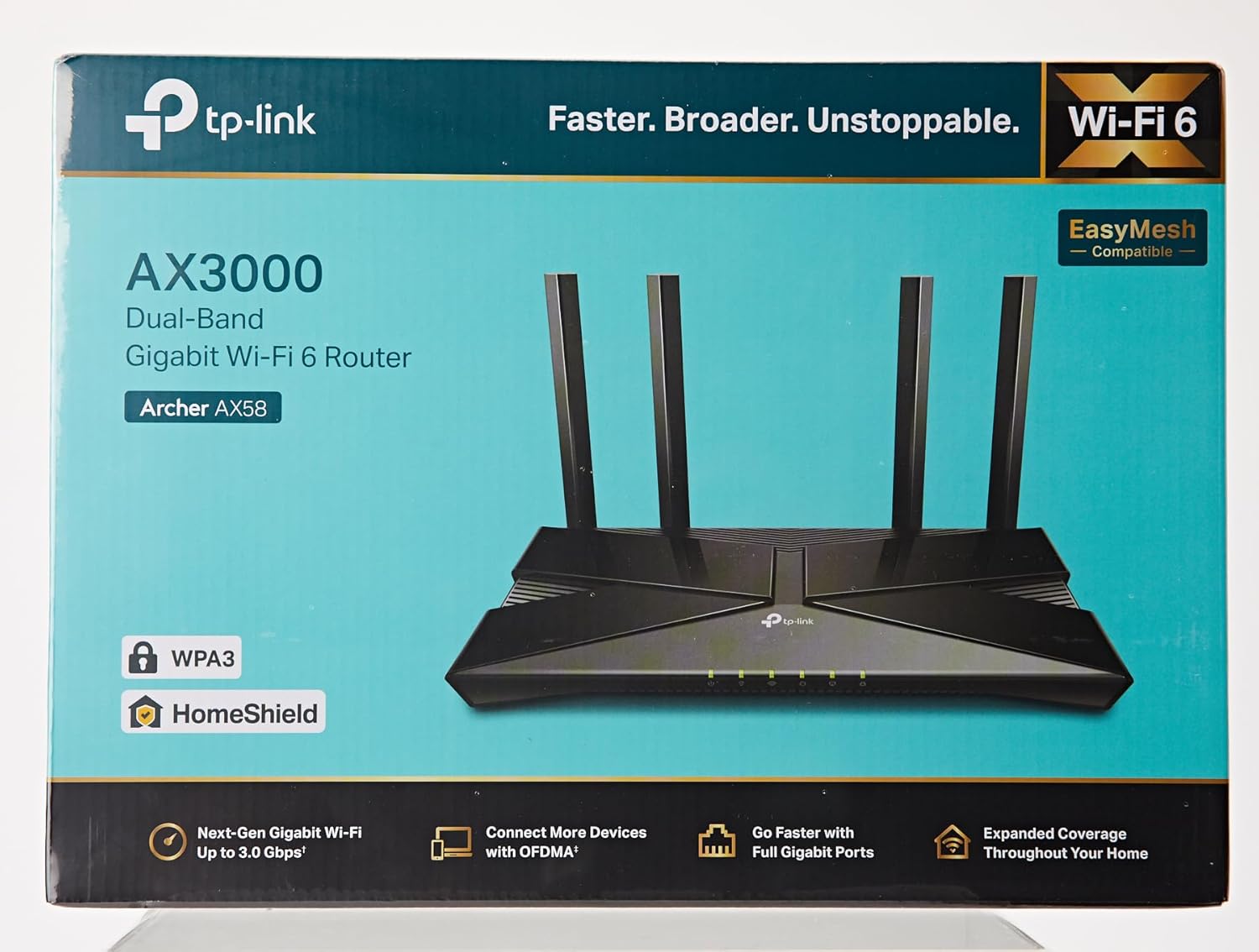 TP-Link Archer AX58 Wi-Fi 6 WLAN Router, Dualband AX3000, 5 Gigabit ...